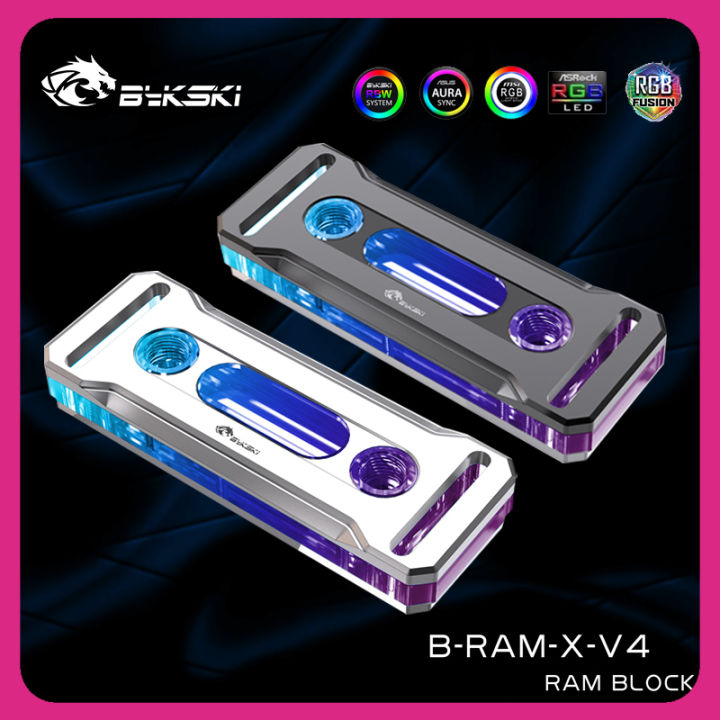Bykski B-RAM-X-V4,RGB RAM Water Block Support Dual Channel Memory ...