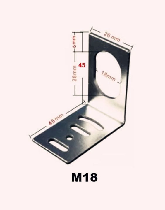 Metal Mounting Bracket holder sensor 90 derajat 15mm for E18 series ...