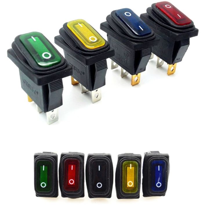 โปรโมชั่น สวิทช์ไฟ LED กันน้ำขนาดกลาง 3 ขา ON-OFF Rocker Switch 15A ...