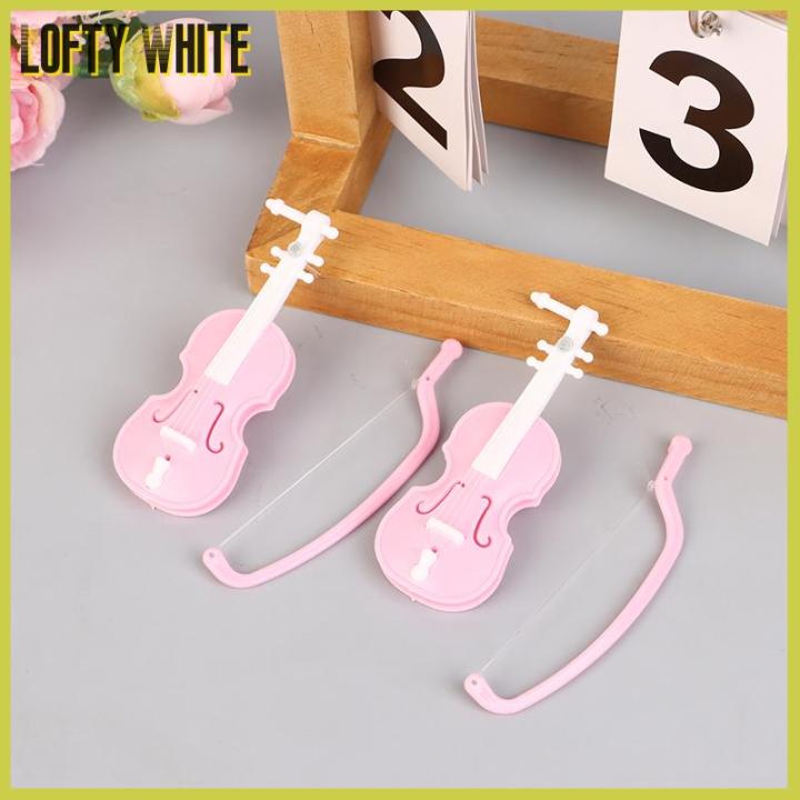 Lofty White ไวโอลินจำลองขนาดเล็กทำด้วยมืออุปกรณ์ตกแต่งไวโอลินสำหรับตกแต่งไวโอลินไร้กลิ่น ...
