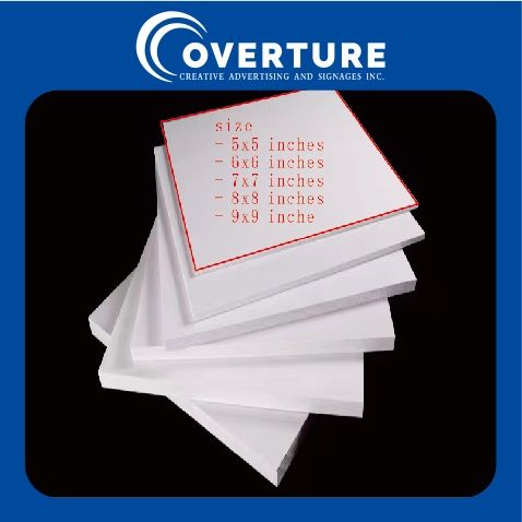 Sintra Board (5x5, 6x6, 7x7, 8x8 and 9x9 inches) white/black | Lazada PH