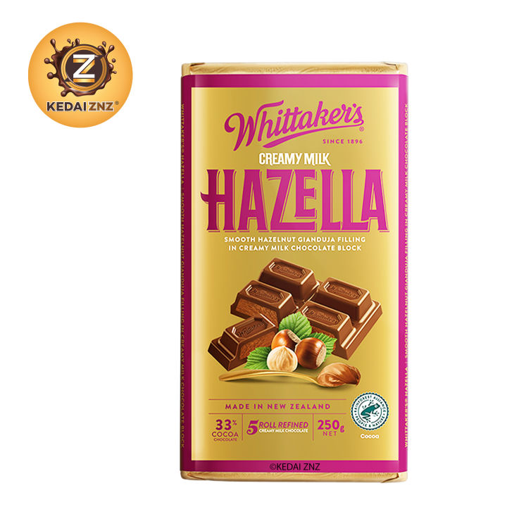 Chocolate Whittakers CREAMY MILK HAZELLA Chocolate Bar 250gCoklat | Lazada