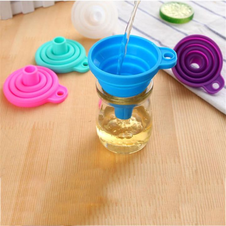 1pc Mini Silicone Foldable Funnel Collapsible Hopper Kitchen Cooking Tools Practical Kitchen ...