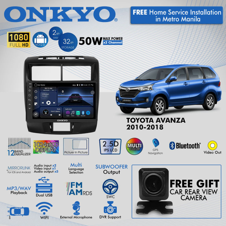 ONKYO Android 12 9" for TOYOTA AVANZA 2010-2018 "XQD-1000" | Lazada PH