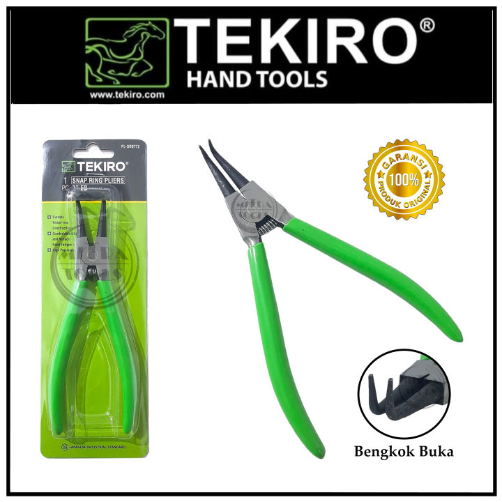 TEKIRO Tang Snap Ring EB 7 Inch Bengkok Buka / Tang Sepih SPI SnapRing ...