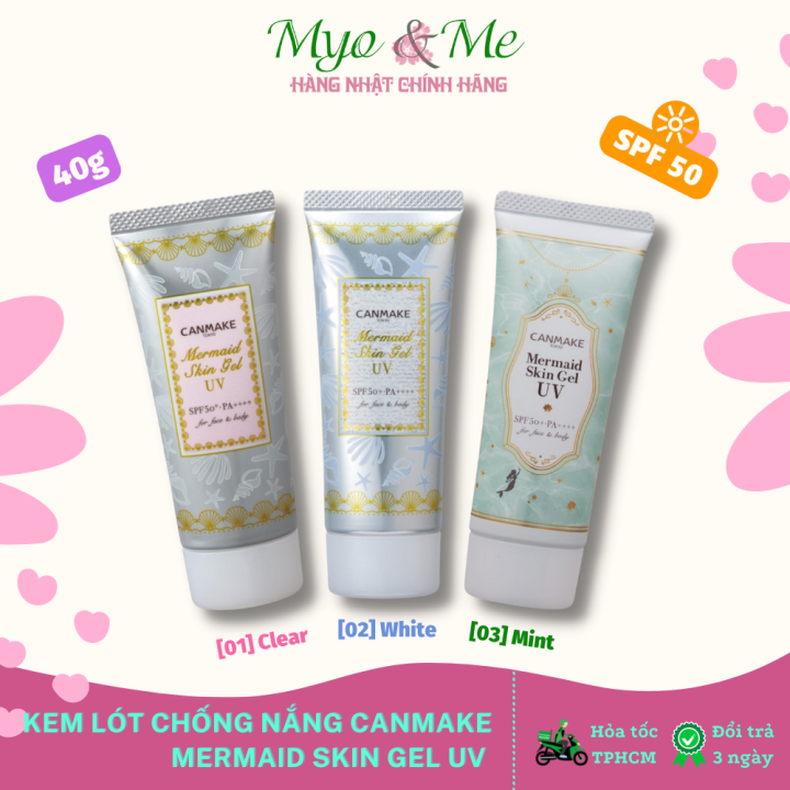 Kem lót chống nắng Canmake Mermaid Skin Gel UV SPF50/PA++++ - 40g | Lazada.vn