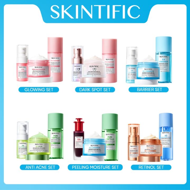 Skintific Paket Skincare Isi 3 Item | Serum Moisturizer Gel Toner ...