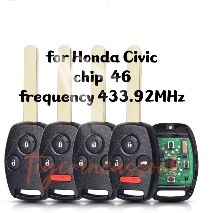 copying style Honda straight-handle remote control key(434 MHz,46 chip ...