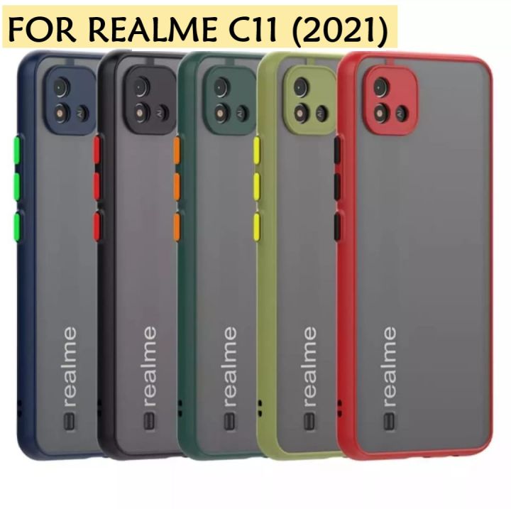 CASING HP REALME C11 2021 CASE DOVE AERO MATTE PELINDUNG CAMERA ...