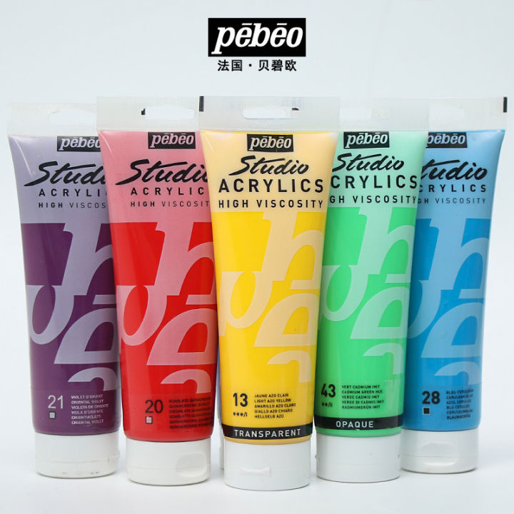 【CW】PEBEO Studio Acrylic Paint 100ML 法国Pebeo贝碧欧丙烯颜料100ML | Lazada