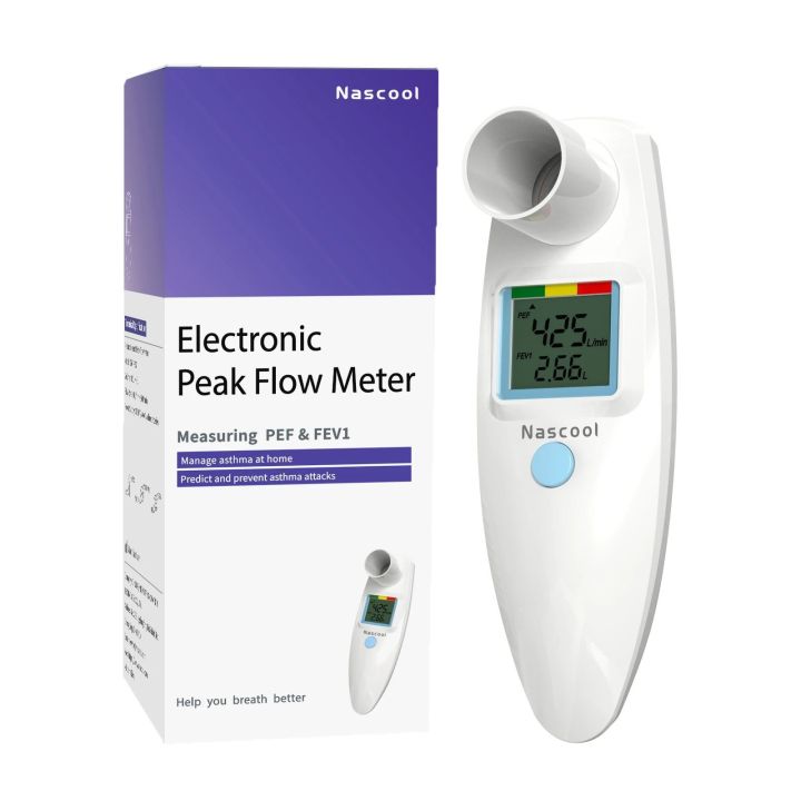 Digital Spirometer Peak Flow Meter for Asthma COPD (PEF) and Forced Expiratory Volume (FEV1 ...