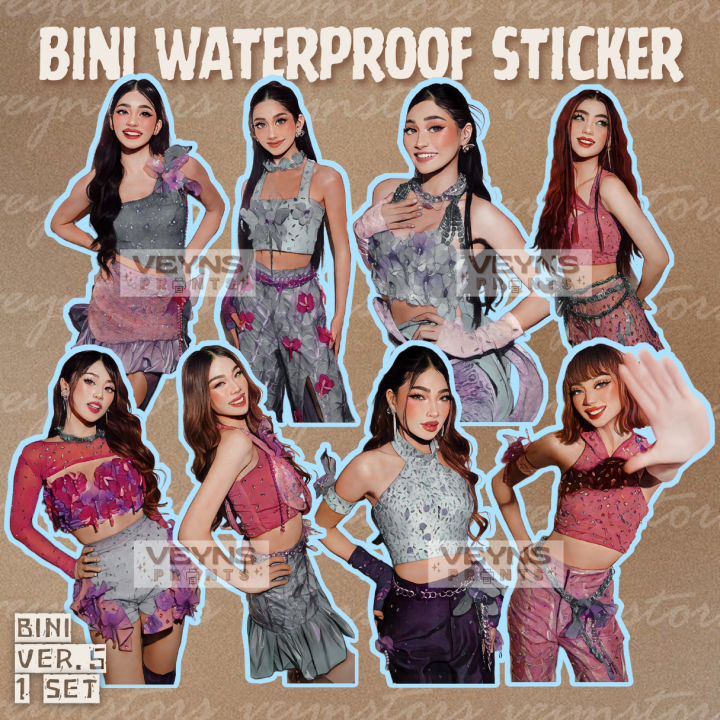 BINI MALOI AIAH SHEENA JHOANNA MIKHA COLET GWEN STACEY WATERPROOF VINYL ...