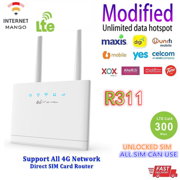 Modified 4G LTE CPE R311 router modem to unlock unlimited hotspots WIFI ...