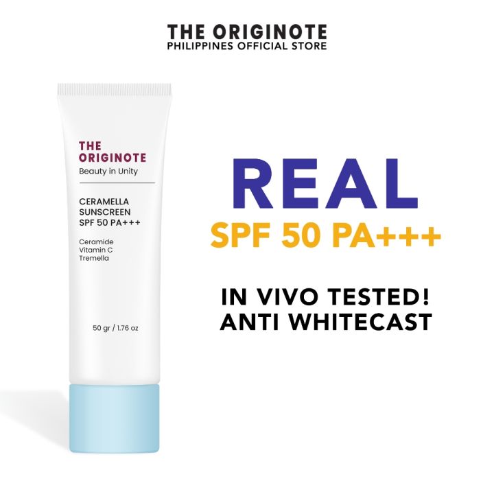 The Originote Ceramella Sunscreen SPF50 PA+++ - Protect Skin Barrier ...