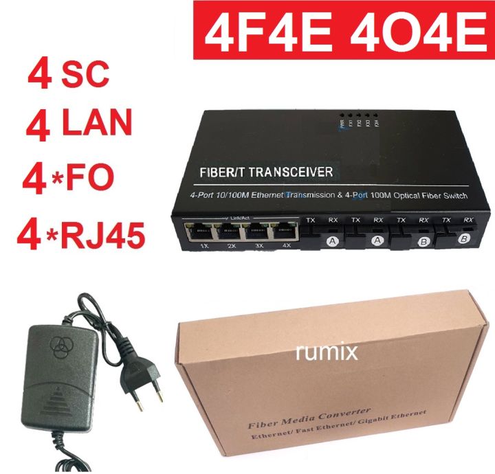Media Converter Transceiver 2 Port 3 Port 4 Port FO 2 Port SC LAN Fiber ...