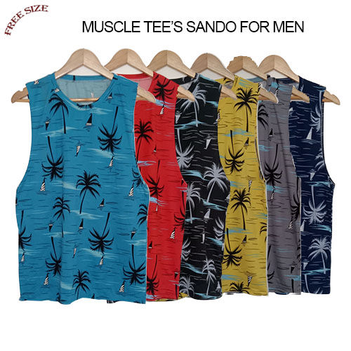 MUSCLES TEES SANDO FOR MEN FREE SIZE MEDIUM TO LARGE | Lazada PH