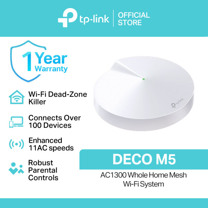 TP-Link Deco M5 AC1300 Dual Band Quad Core CPU Whole Home Mesh Wi-Fi ...