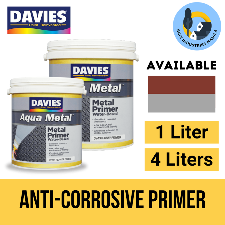 Davies Aqua Metal Primer 1Liter or 4L(Gallon) RedOxide or Gray DV-1391 ...