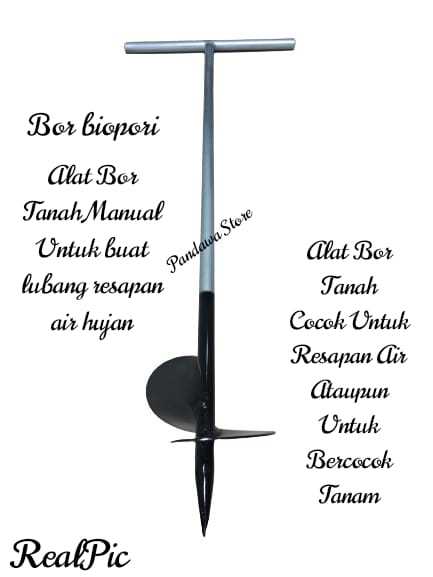 Alat Pelubang Tanah - Bor Biopori Spiral Termurah / Alat Bor Tanah ...