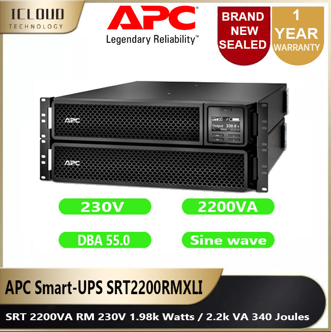 APC Smart-UPS On-Line (SRT2200RMXLI) Rackmount 2U, 230V, 8x C13+2x C19 ...