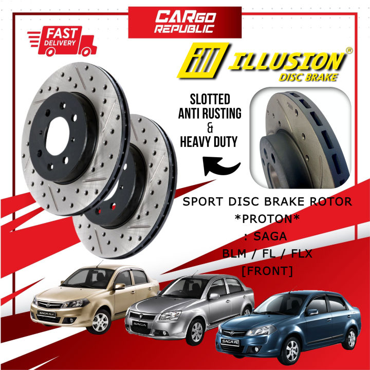 Illusion Sport Disc Brake Rotor Proton Saga BLM FL FLX Front (Depan ...
