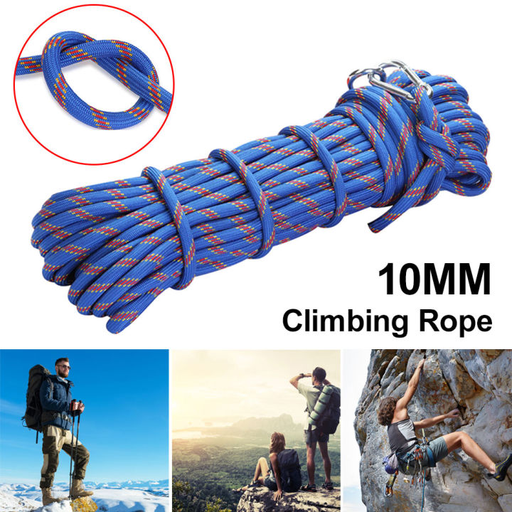 VIRWIR 10M/15M/20M/30M Climbing Rope 10mm / 2 Hooks 3KN Tensile Force Tali Panjat Pokok Outdoor ...