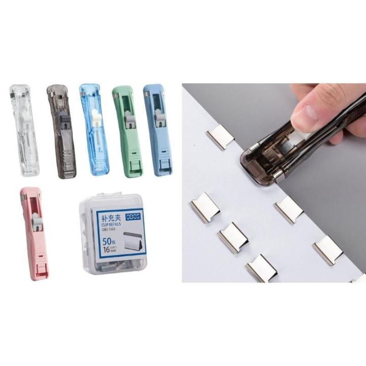 Handheld Paper Clip Clamp Dispenser 40-50 Sheets Capacity No Damage ...