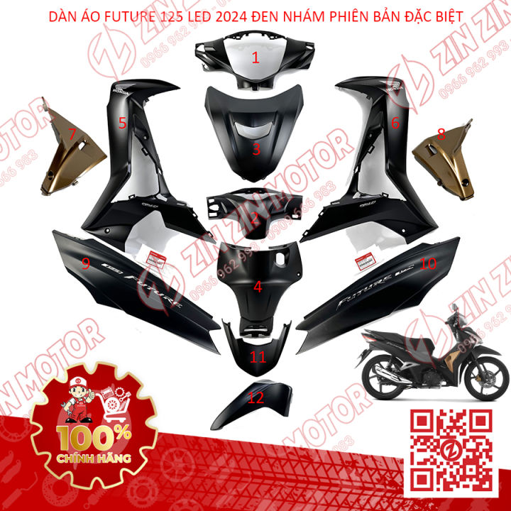 Dàn Áo Future 125 Fi, Xe Future Led Đen Nhám (Đen Vàng 2024) Phiên Bản ...
