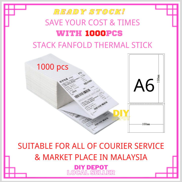 A6 (100MM X 159MM) THERMAL STICKER WAYBILLS LABEL / CONSIGNMENT NOTE ...