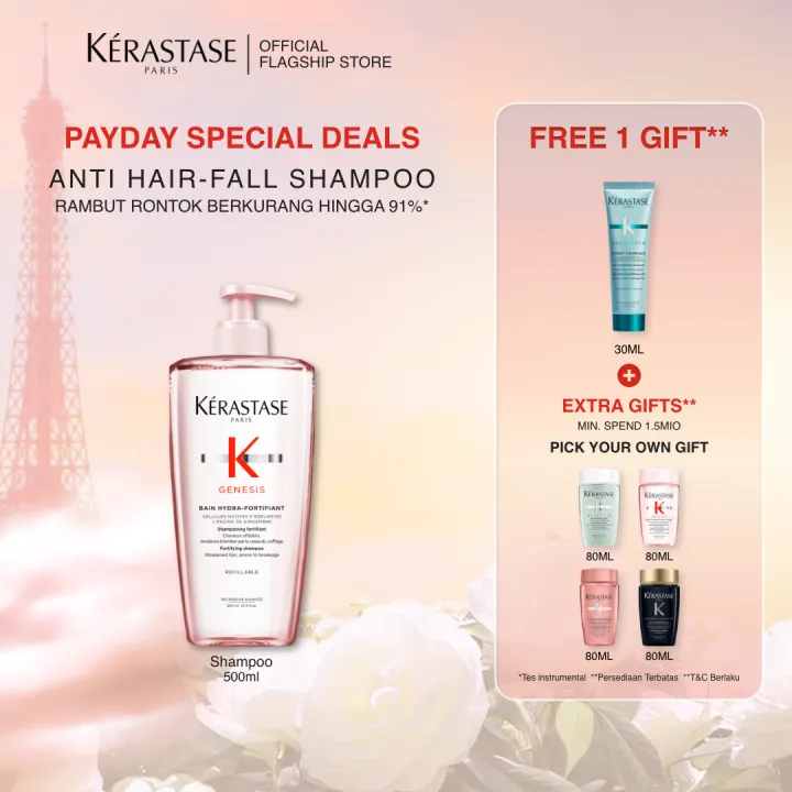 Kerastase Bain Hydra Genesis 500ml Anti Hair Fall Shampoo (Normal Hair ...