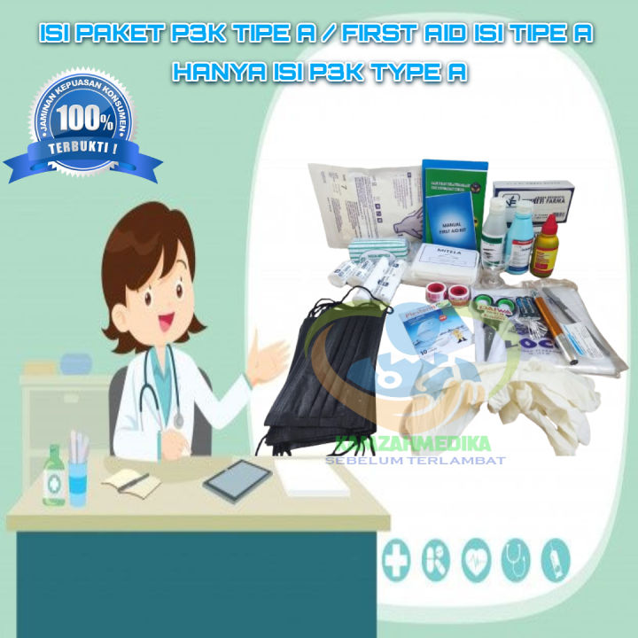 ISI Paket P3k Tipe A / First Aid Isi Tipe A /Hanya isi p3k Type A ...