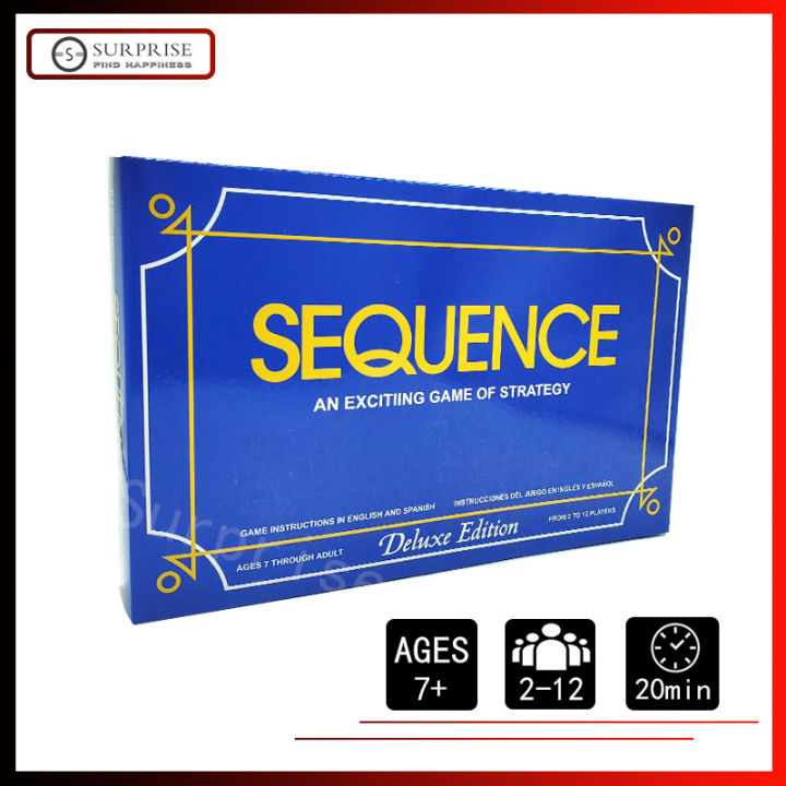 Sequence Deluxe Edition Board Game Exciting Game of Strategy Family Game | Lazada.co.th
