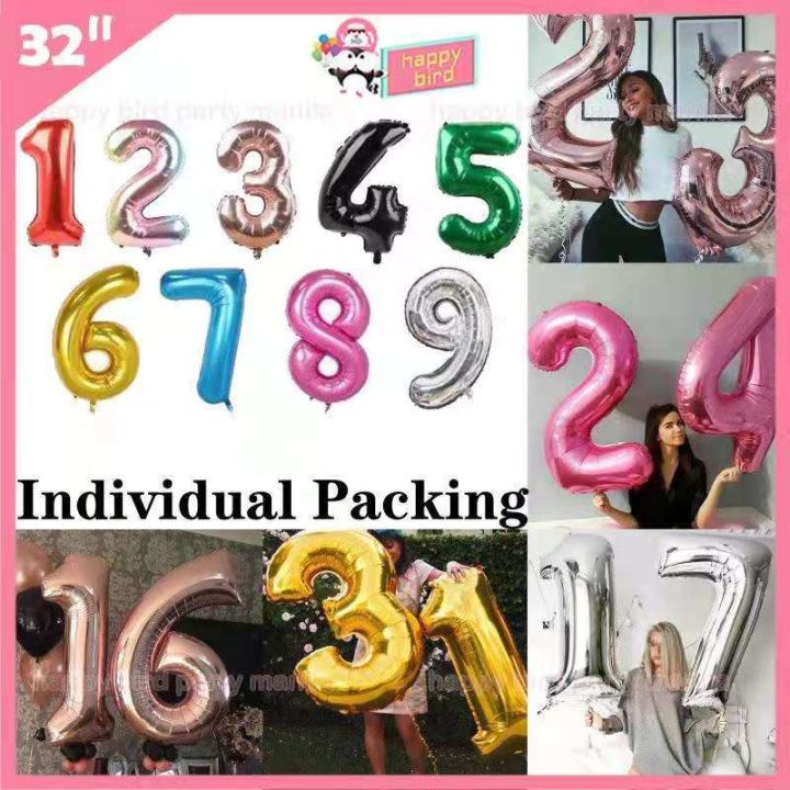 32inch Foil Balloon Number party decoration partyneeds party supplies ...