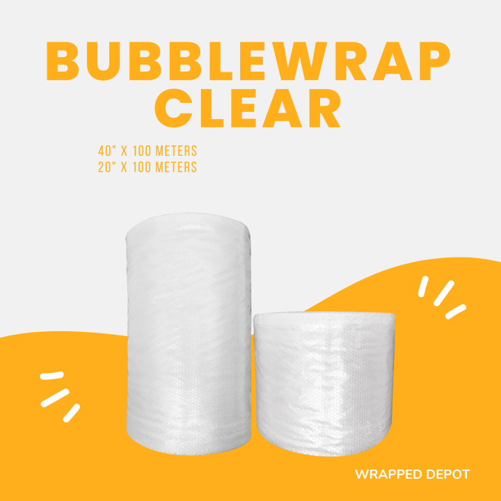 BUBBLE WRAP CLEAR 20"X100M | Lazada PH