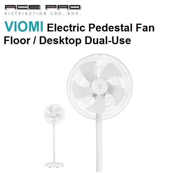 Viomi Electric Pedestal Fan - VXFS14B-J Yunmi 3 Speed Modes 5 Blades 80 ...