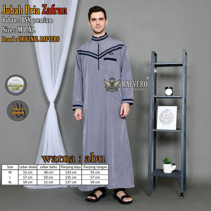 Jubah Pria Zafran / Jubah Gamis Pria Terbaru 2021 / Jubah Pria Terbaru ...