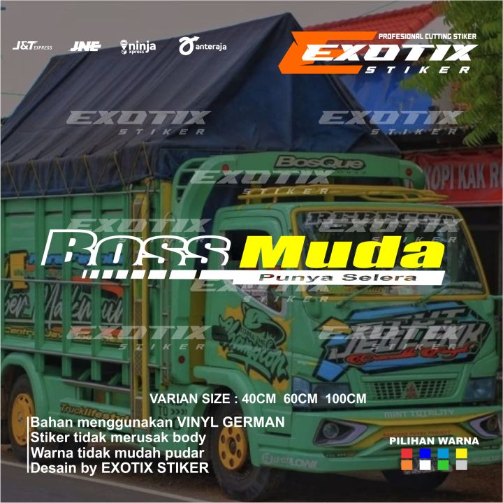 Stiker kaca boss muda stiker kaca mobil truk pick up stiker kaca depan ... Stiker kaca boss muda stiker kaca mobil truk pick up stiker kaca depan ...