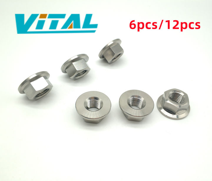Vitaltitanium Titanium Nuts M10x Pitch 1.0/1.25/1.5หน้าแปลน Hex Nut ...