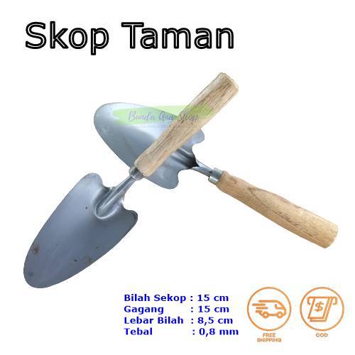Sekop Taman mini Skop mini Taman berkebun skop gagang kayu | Lazada ...