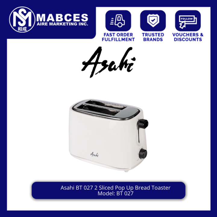 Asahi BT-027 2 Sliced Pop Up Bread Toaster | Lazada PH