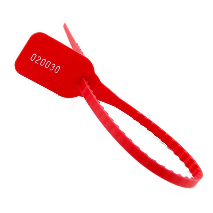 酱100pcs Plastic Security Seals Numbered Tamper Tags Pull Tight Security ...