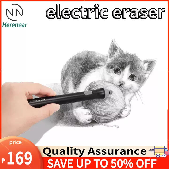 Adjustable Electric Pencil Eraser Kit Battery Operated Highlights ...