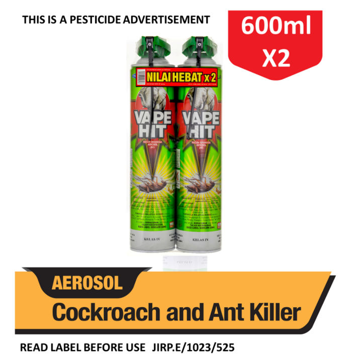 VAPE HIT Aerosol (600ml) Twin Pack☆ | Lazada