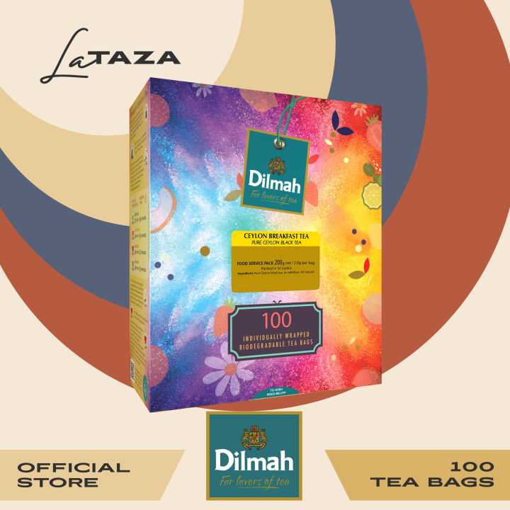 Dilmah English Breakfast | 100 Individually Wrapped Tea Bags | Gourmet ...