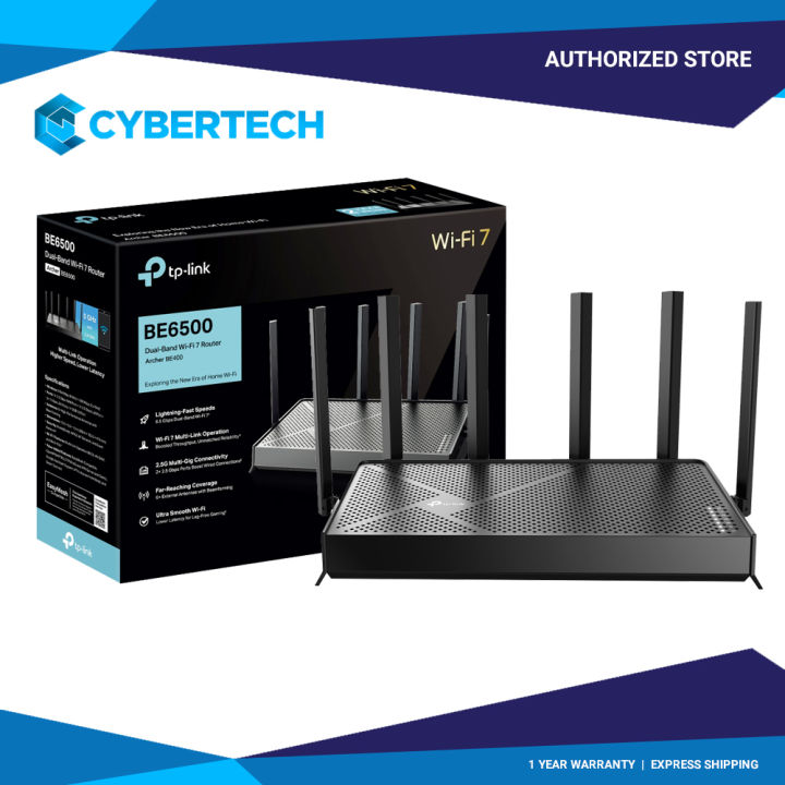 TP-Link Archer BE400 BE6500 Dual-Band Wi-Fi 7 Router | Lazada PH