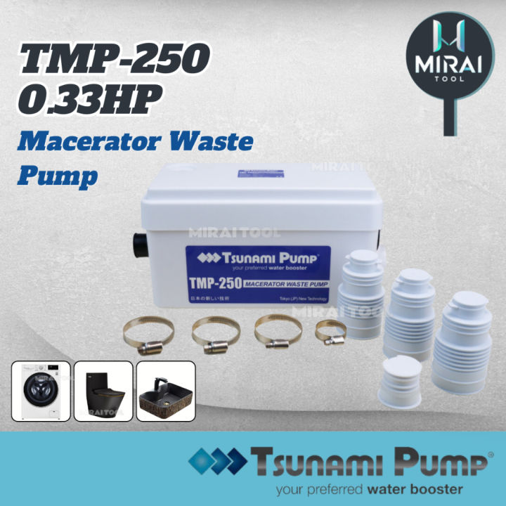 TSUNAMI PUMP TMP-250 Macerator Waste Pump | Lazada