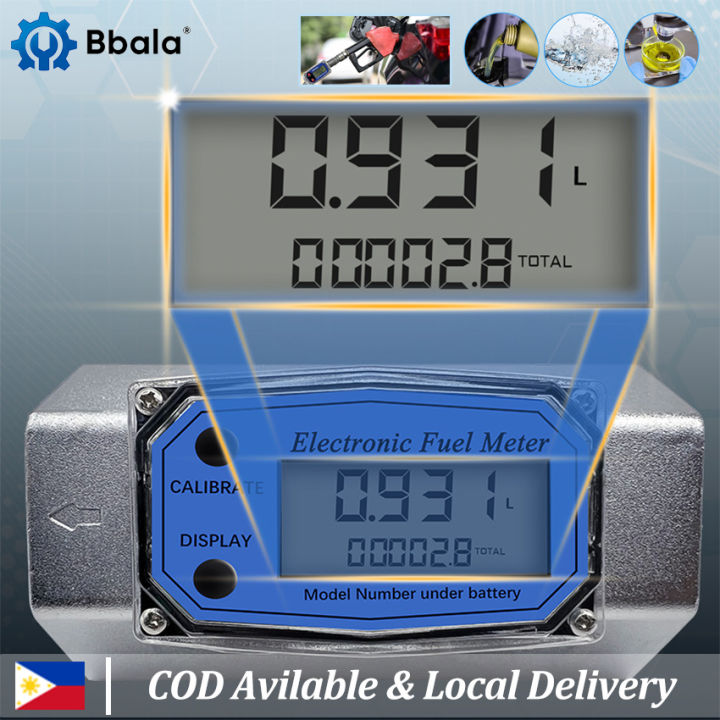 Digital Fuel Flow Meter Car Gasoline Methanol Water Flow Meter Counter ...