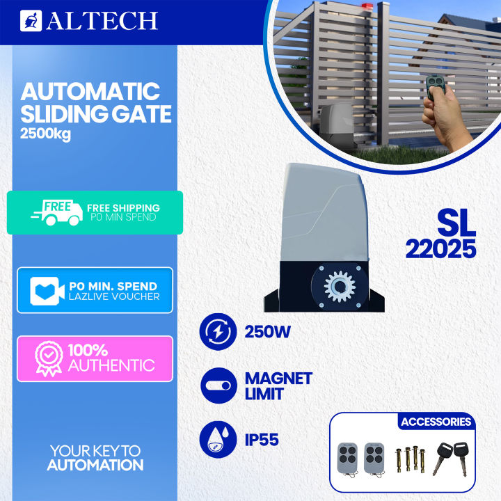 ALTECH 220vAC 2500KG Heavy Duty Electric Automatic Sliding Gate Opener Motor Adjustable Speed SL ...