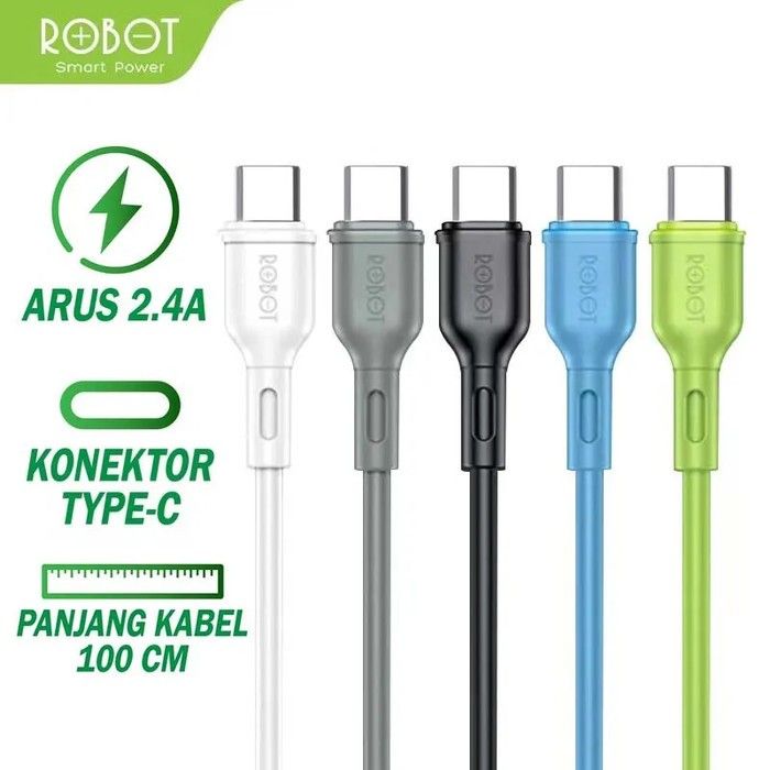 ROBOT RBC100S Type C Cable Data 2,4A Kabel Data Tipe C 1m | Lazada ...