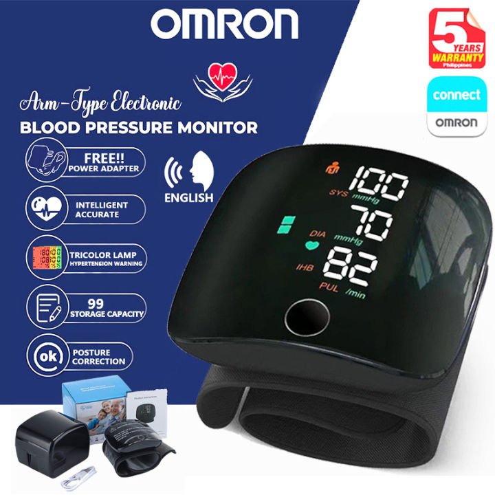 Omron Original Rechargeable Wrist Blood Pressure Digital Monitor LED ...